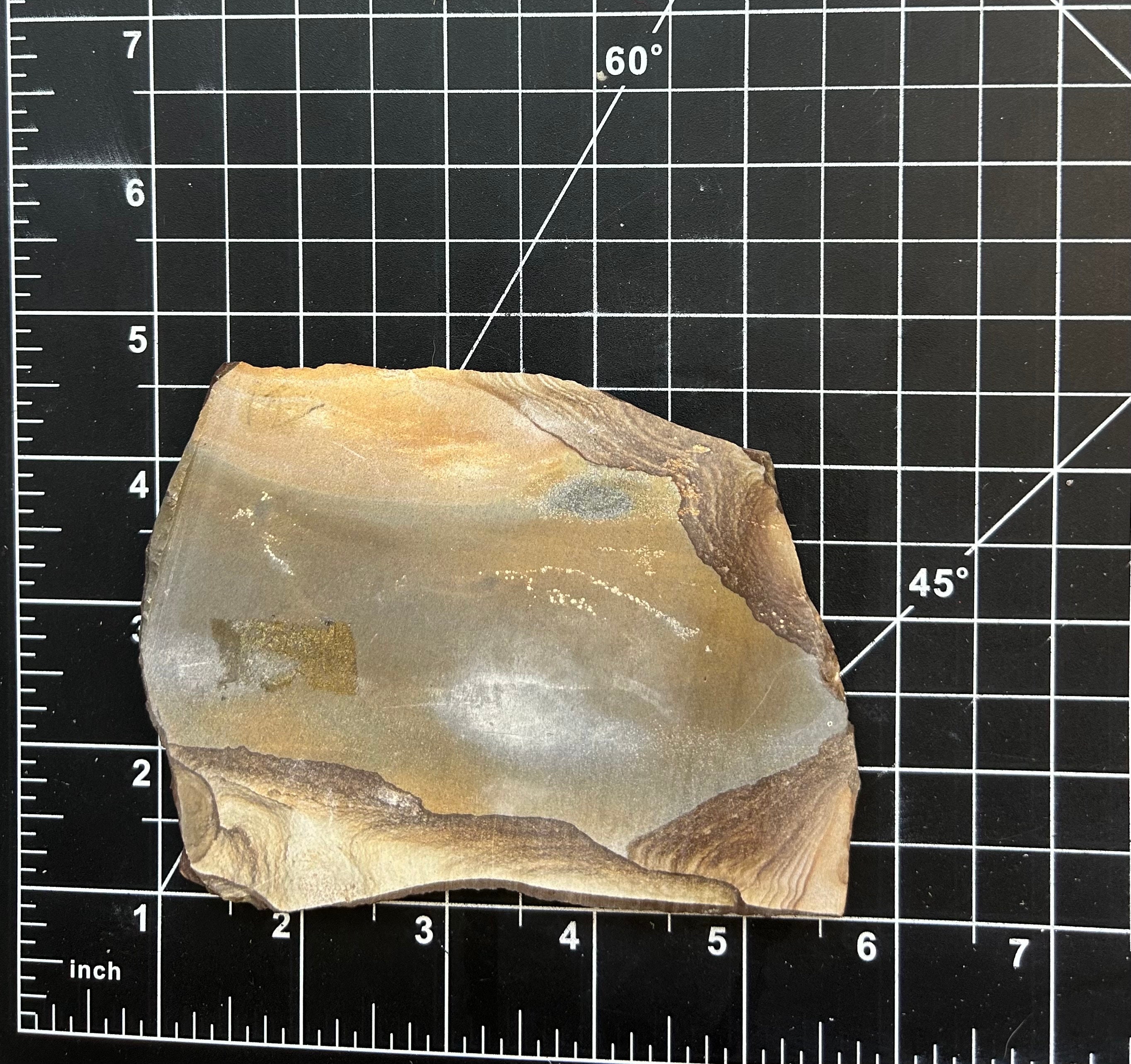 Blue Biggs Picture Jasper Stone Lapidary Slab, 5mm Thick, Rough Stone ...