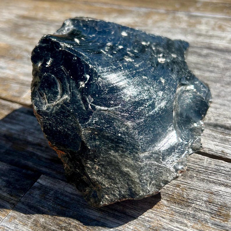Gold Sheen Obsidian Rough Stone for Lapidary: Trim Saw Cutter, 10.7 Oz ...