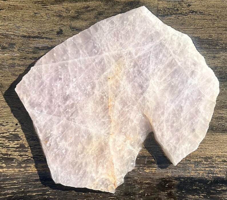 Rose Quartz Stone Slab: Unpolished Lapidary Material (102g, 5.9mm Thick ...