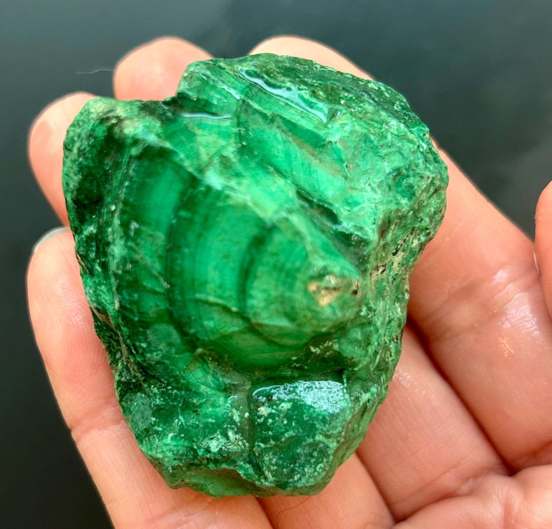 Banded Malachite Rough Stone, Rough for Cutting, Small Cutter, Trim Saw ...