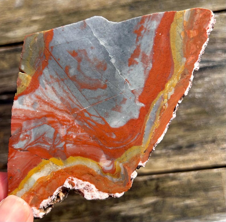 Fancy Blue Jasper Stone Slab: Lapidary Material (90g, 6mm Thick) - Etsy