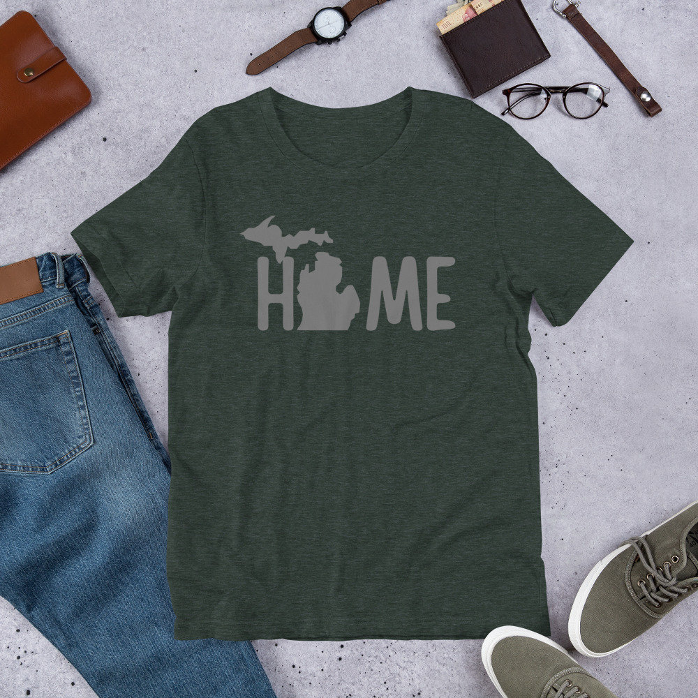 Michigan HOME With Mitten Short-sleeve Unisex T-shirt - Etsy