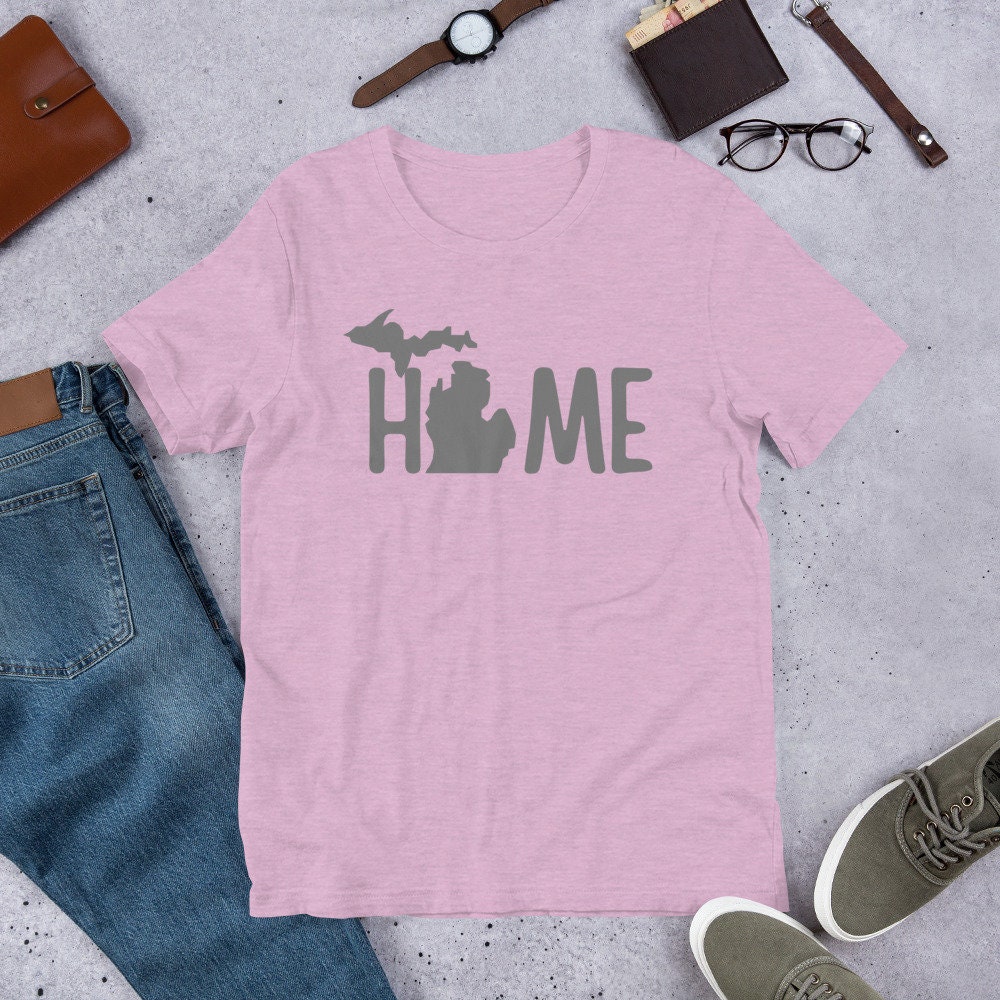 Michigan HOME With Mitten Short-sleeve Unisex T-shirt - Etsy