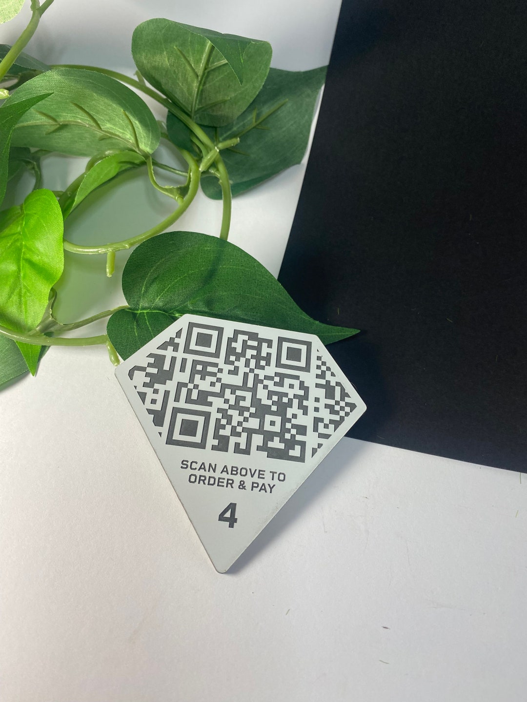 Outdoor Menu QR Code Tabs Metallic QR Codes Cafe QR Codes Ordertable ...