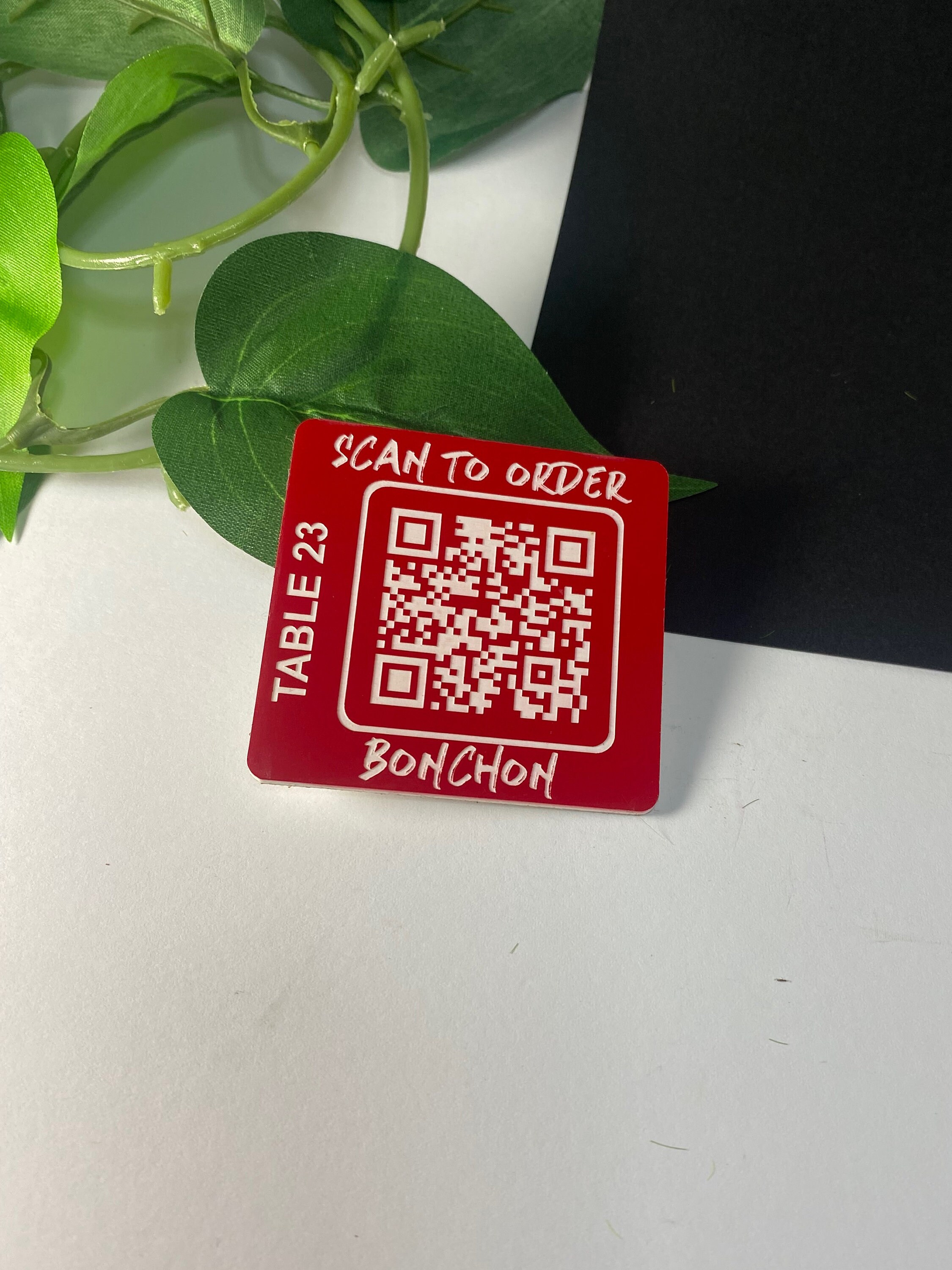 Engraved QR Menu Discs – Custom Colour QR Menu Tabs | Individual QR ...