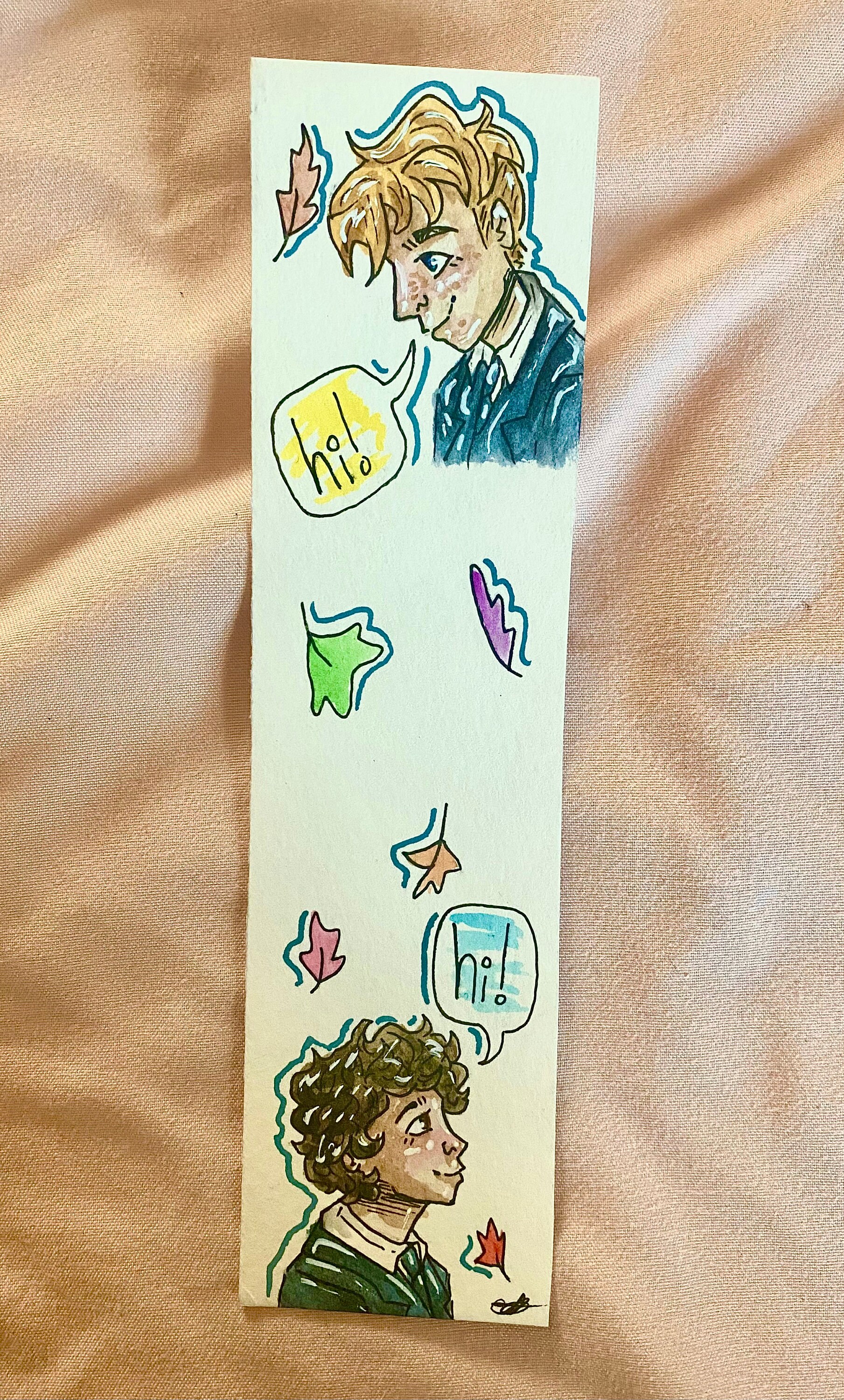 Heartstopper Nick and Charlie Watercolor Bookmark - Etsy