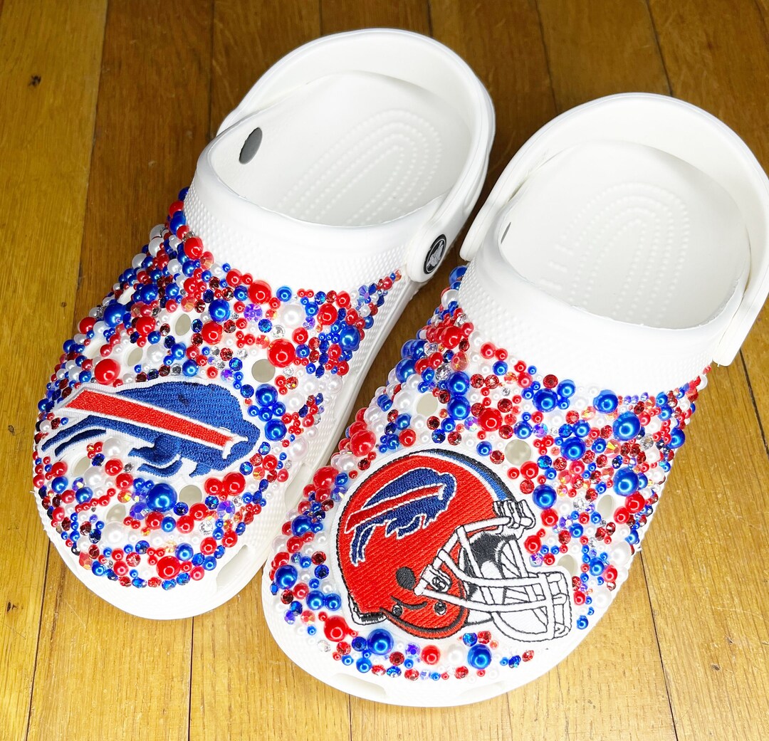 Buffalo Bills Bling Rhinestone Bedazzled Custom Made Handmade Crocs ...