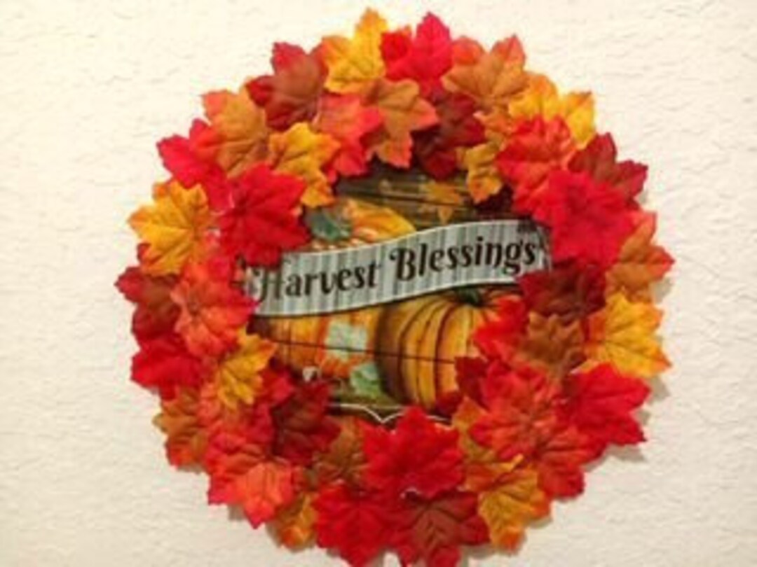 The Harvest Blessing Maple Leaf Wreath - Etsy