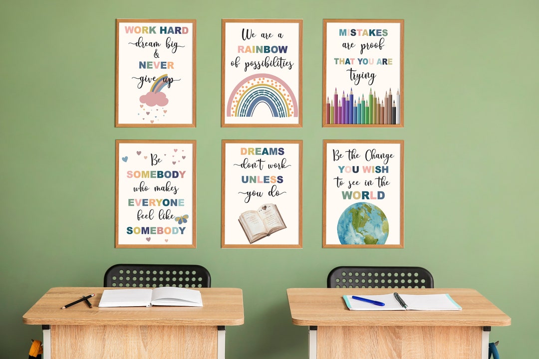 Growth Mindset Classroom Posters - Inspirational, Encouraging Message ...
