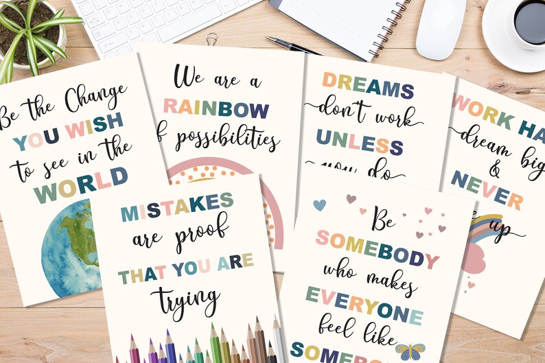 Growth Mindset Classroom Posters - Inspirational, Encouraging Message ...