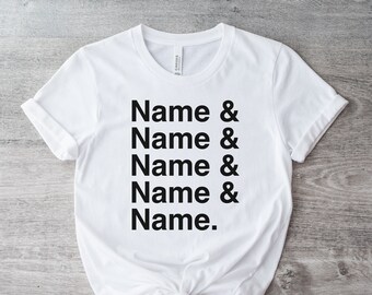 Name List Shirt - Etsy
