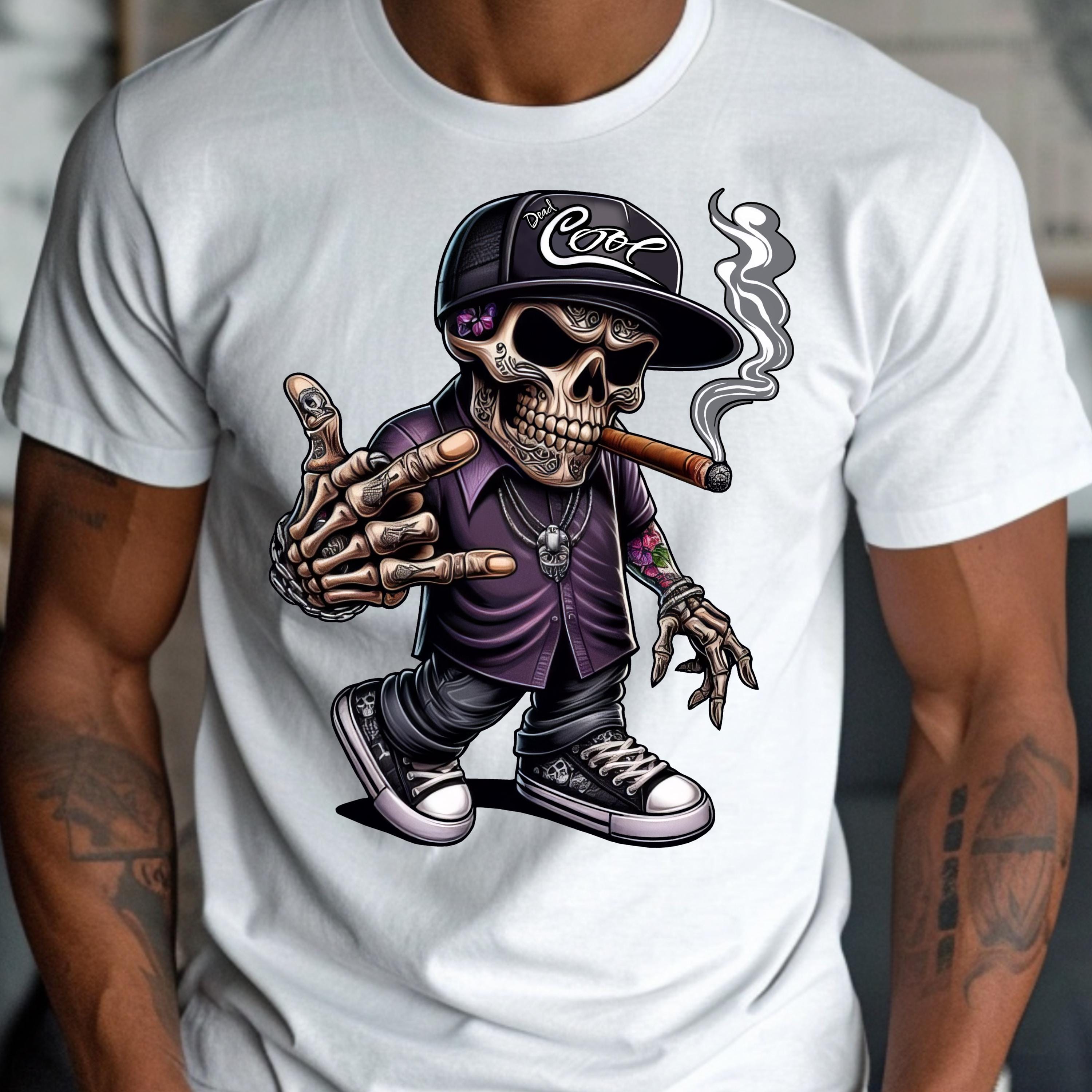 Gangster Skeleton PNG Skull Boy Hip Hop Bruh Clipart Streetwear ...