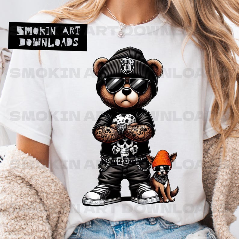 Hip Hop Chicano Gangster Teddy Bear PNG Latino Chihuahua Dog Clipart ...