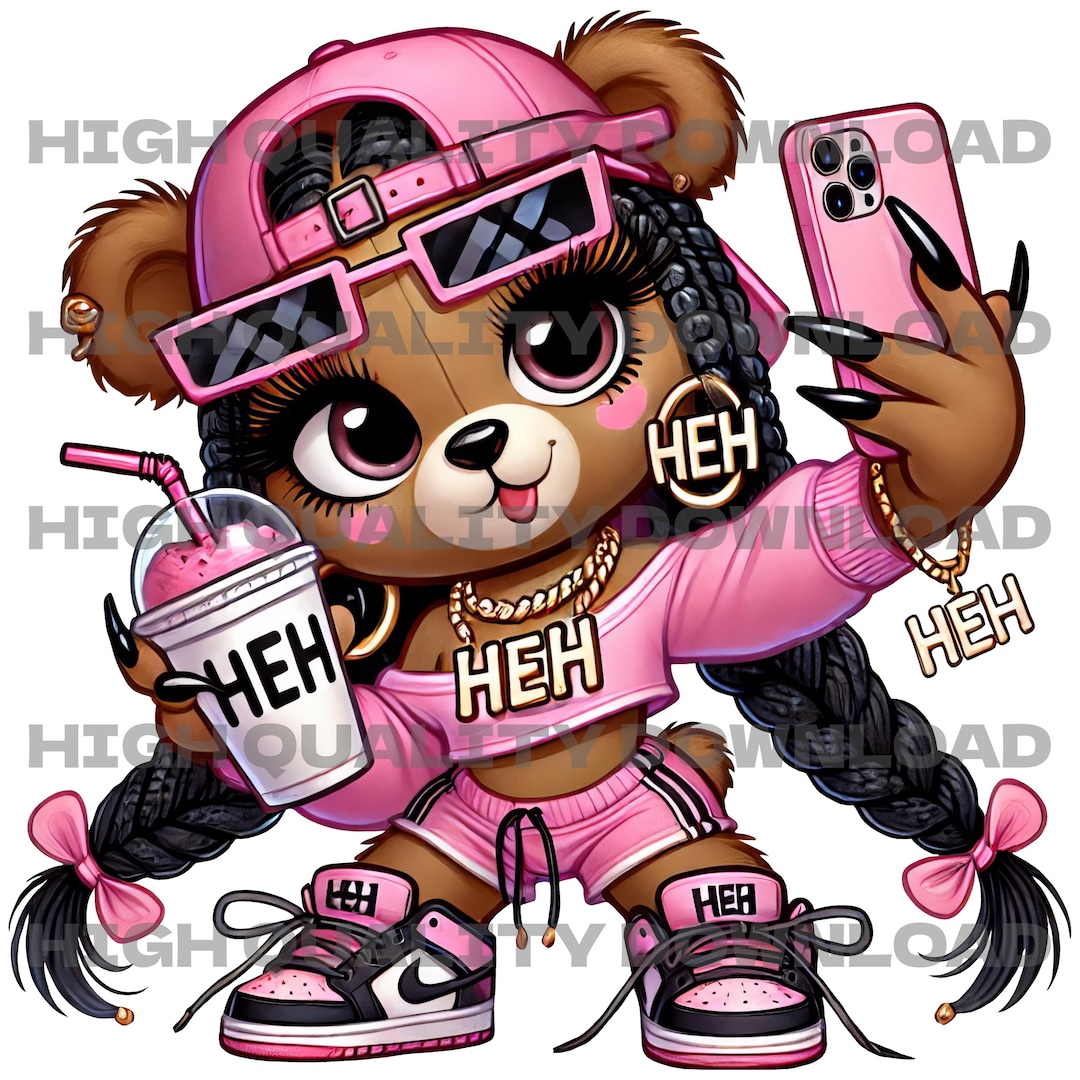 Sassy Hip Hop Girl Teddy Bear PNG Gangster Teddy Bear Clipart ...