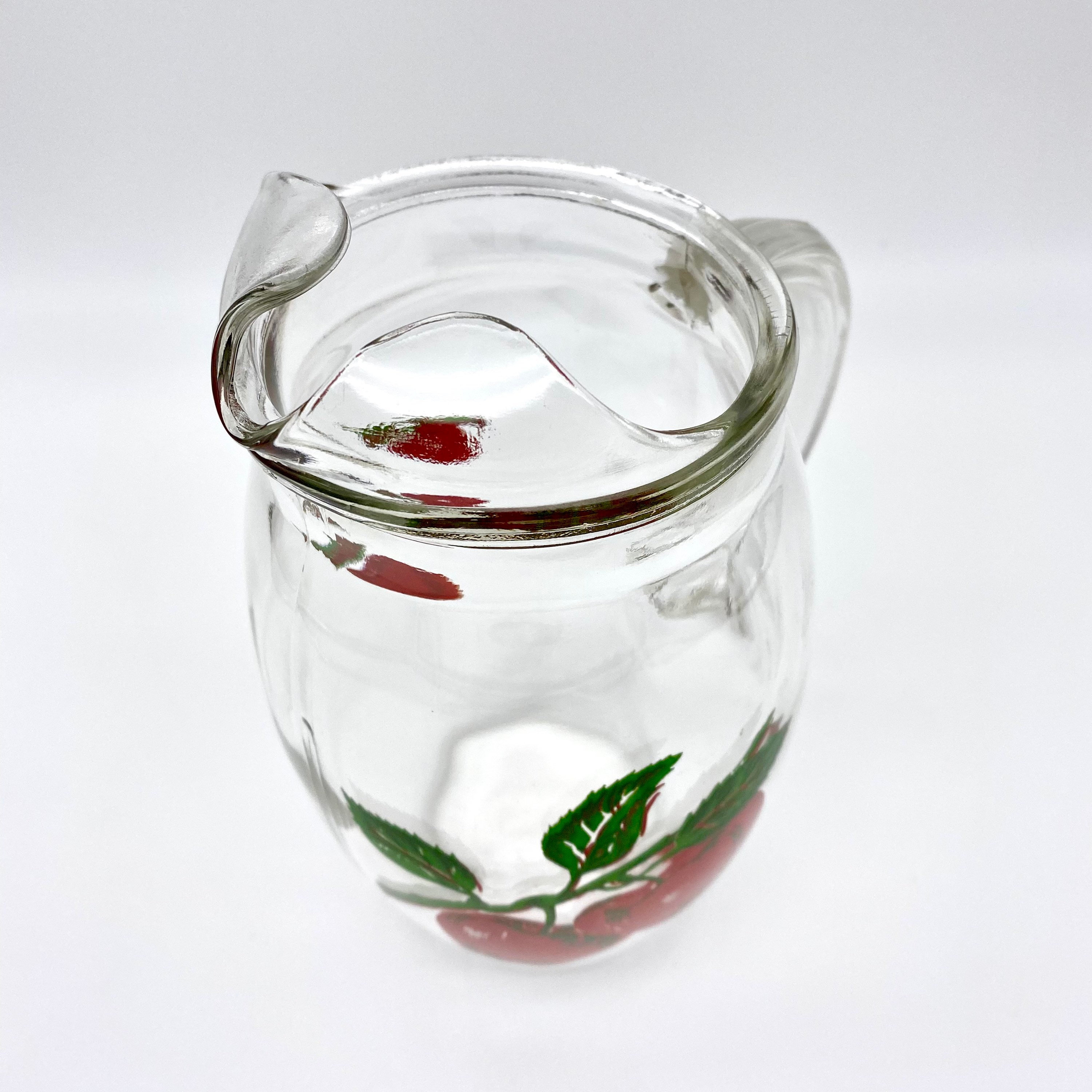 Vintage Apple Juice Glass and Pitcher Set - Etsy