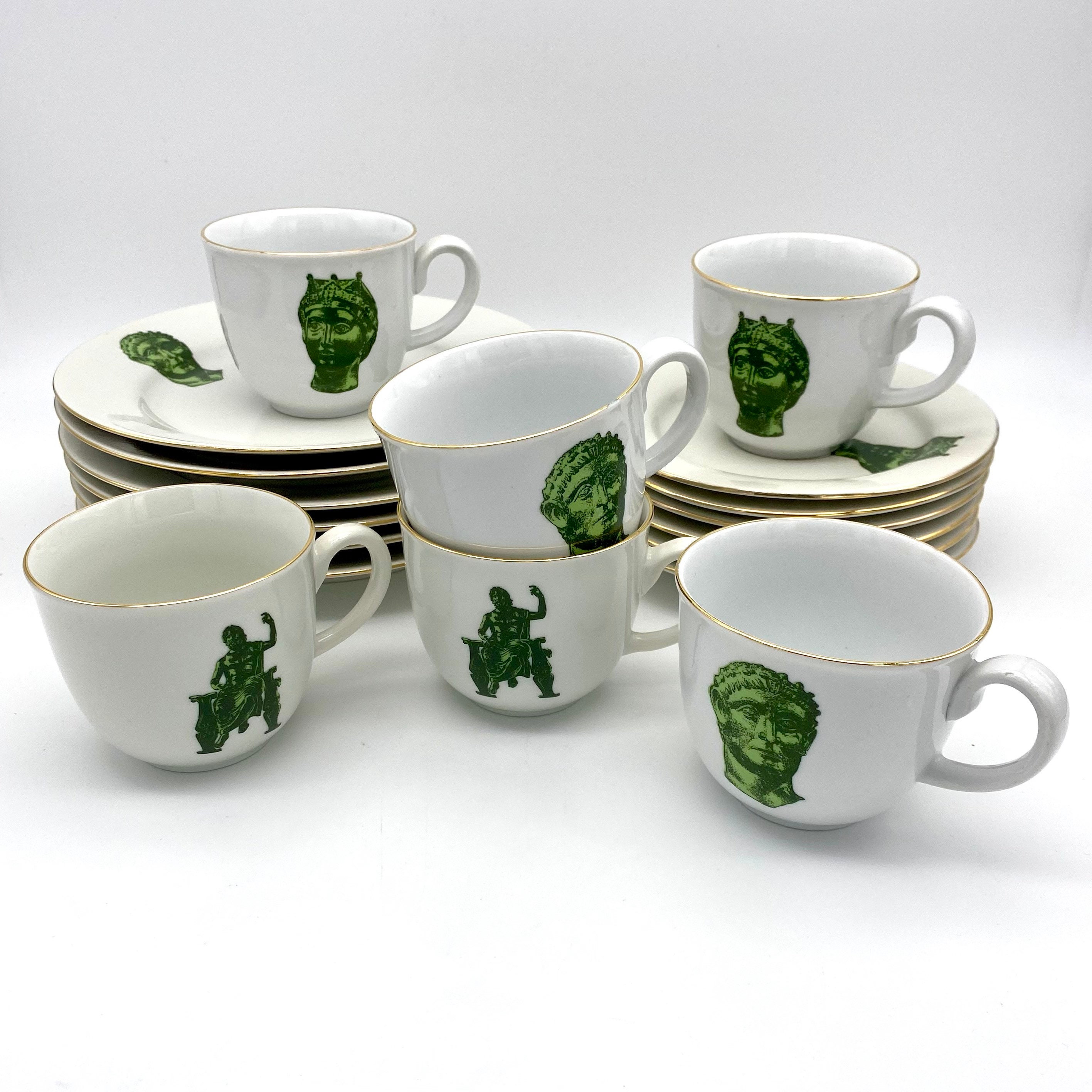 Vintage Fena Porzellan Greek Roman Tea or Coffee 18 Piece Set - Etsy