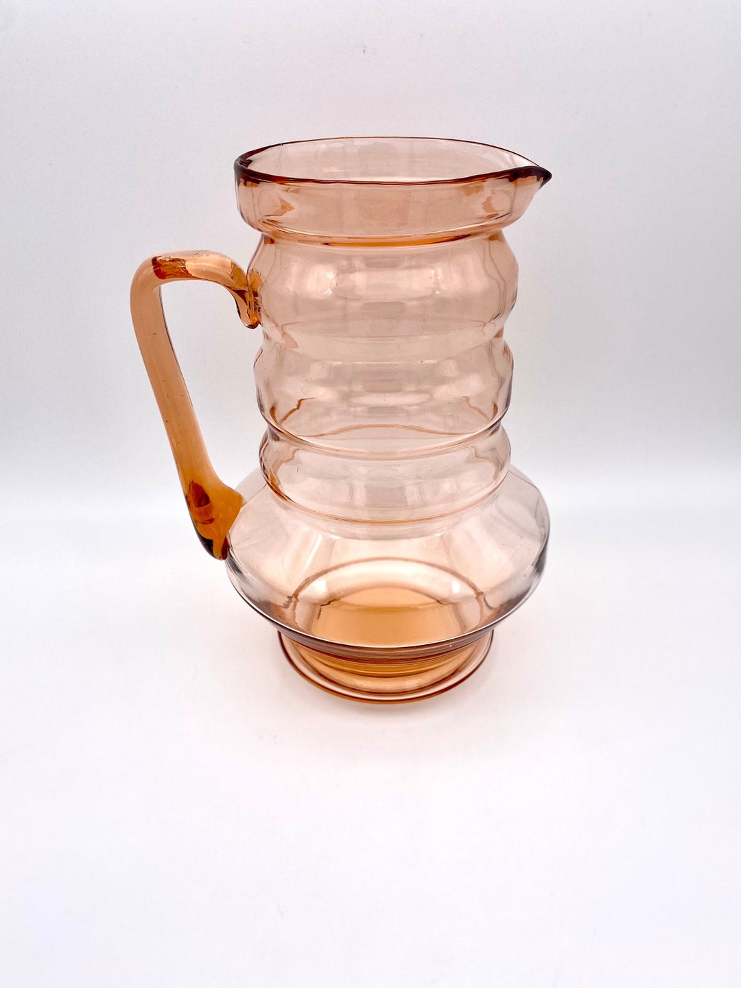Vintage Dunbar Flint Pink Depression Glass Pitcher - Etsy