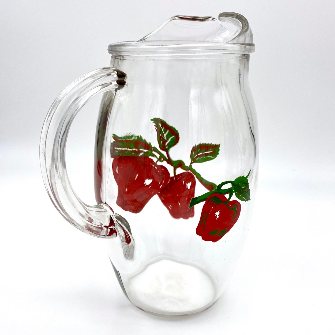 Vintage Apple Juice Glass and Pitcher Set - Etsy