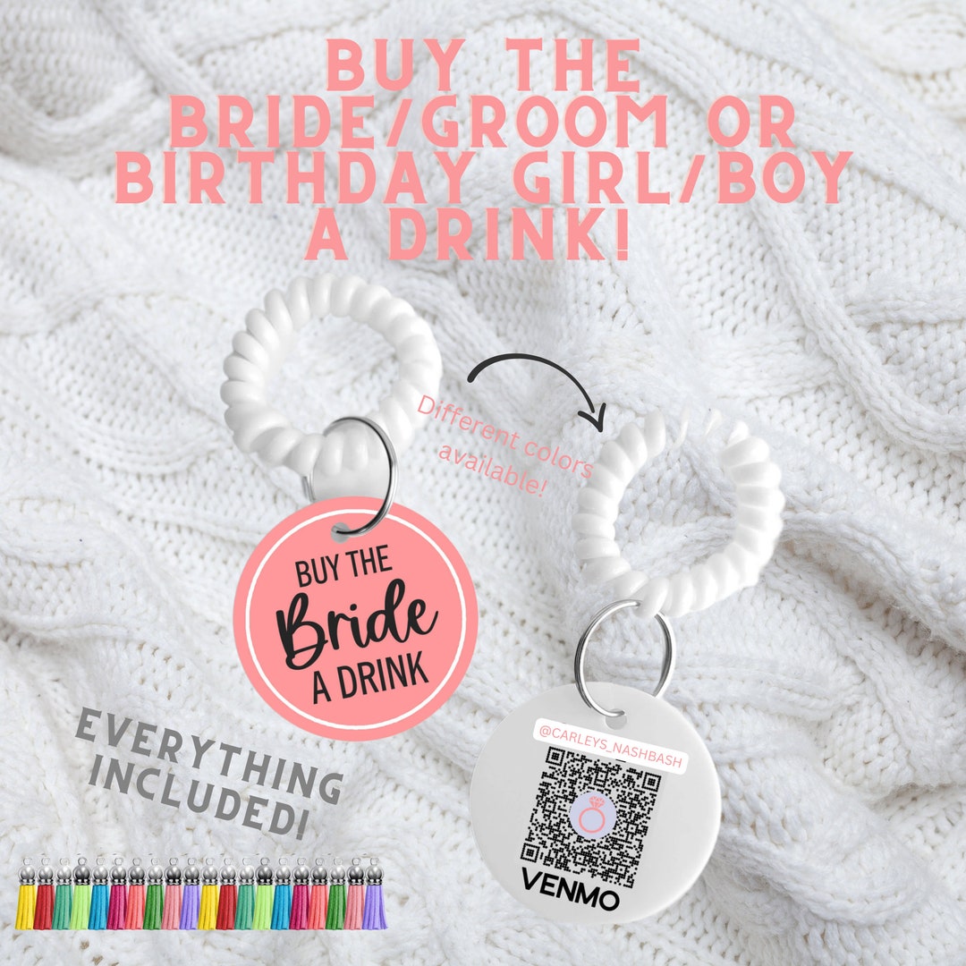 Venmo QR Code, Venmo Bachelorette Bracelet, Buy the Bride a Drink ...