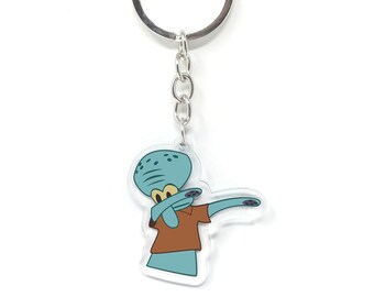 Squidward Keychain - Etsy