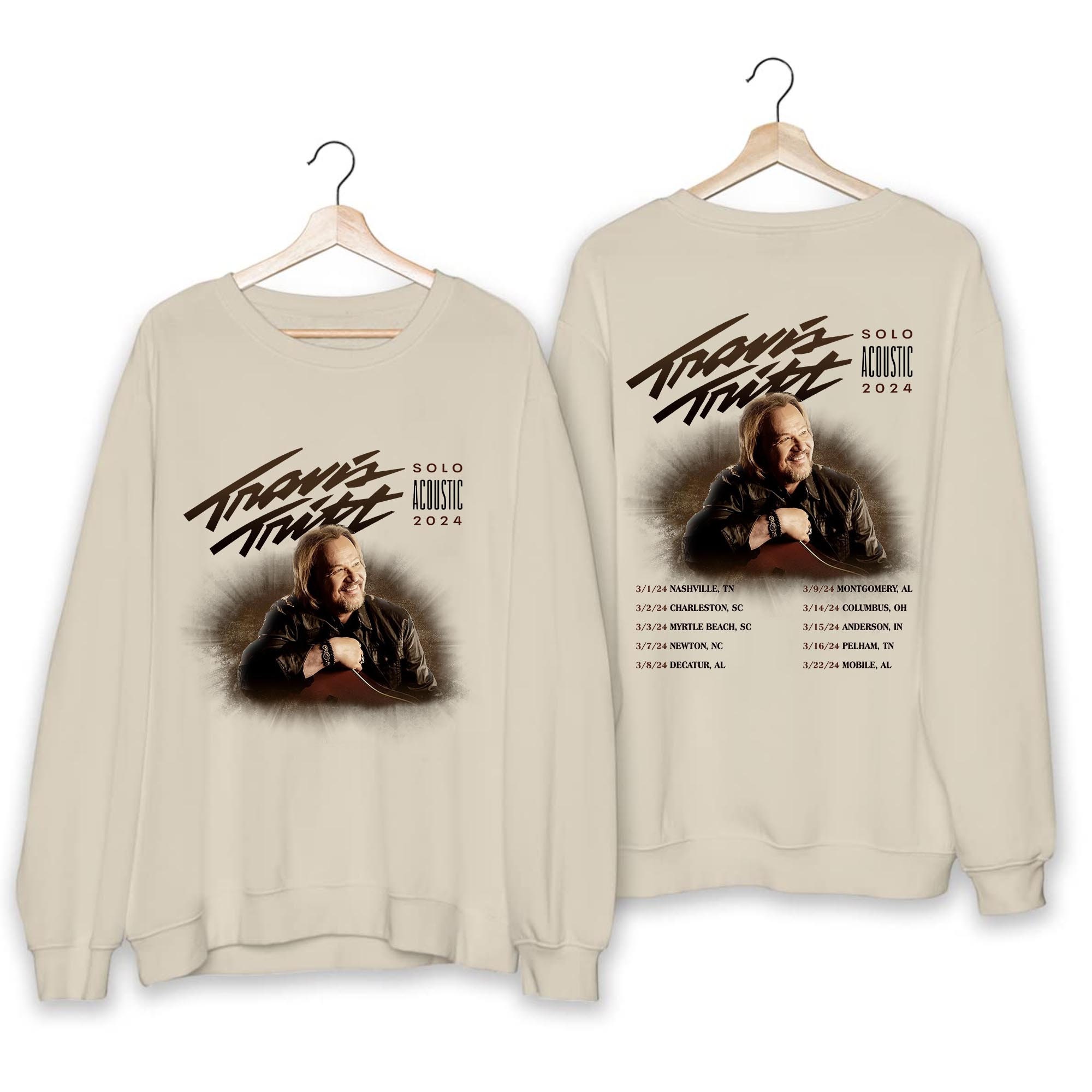 Travis Tritt Solo Acoustic Tour 2024 Shirt, Travis Tritt Fan Shirt sold ...