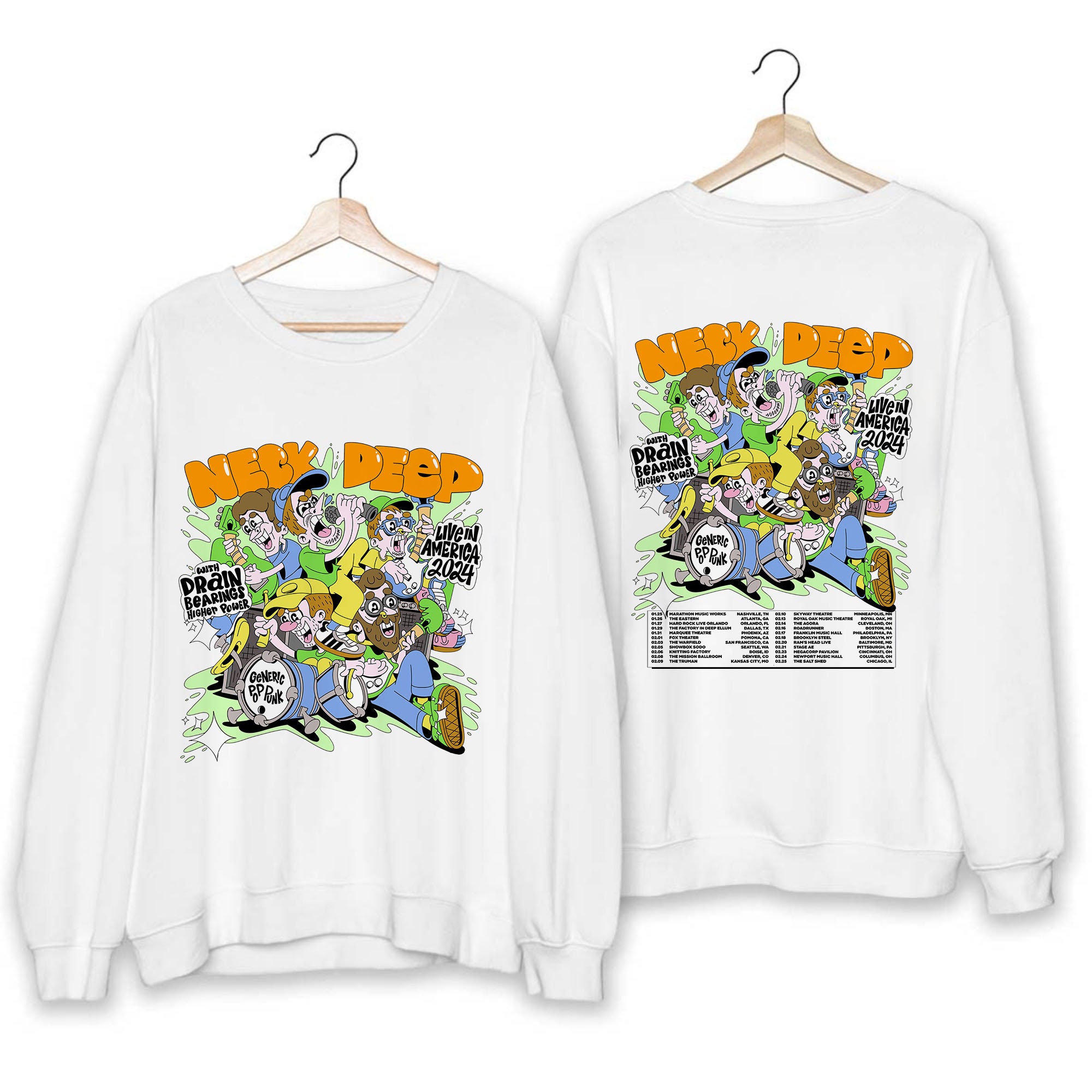 Neck Deep With Drain, Bearings, Higher Power 2024 Tour sold by Glenn ...