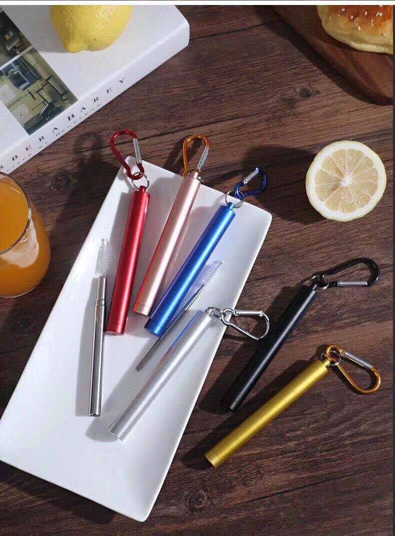 Stainless Steel Telescopic Drinking Straw Reusable Travel - Etsy