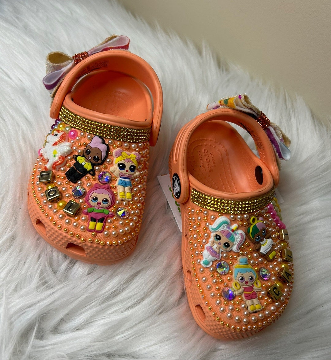Custom Bling Kids Girls Clogs - Various Colors and Styles - Etsy