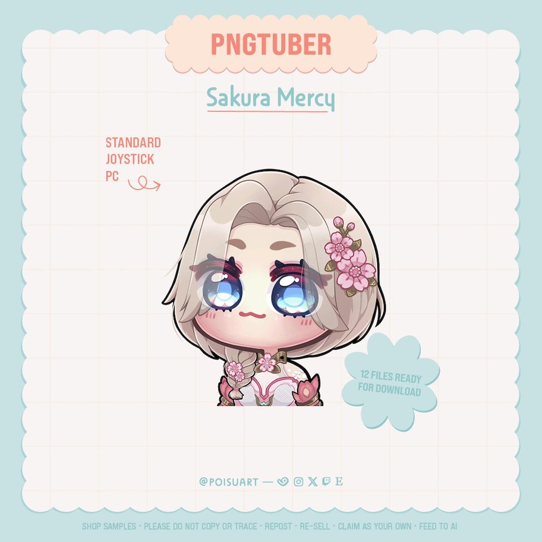 Sakura Mercy Pngtuber Avatar: Overwatch 2 Premade (digital Download) - Etsy
