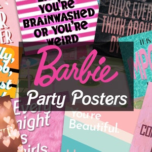 Barbie Movie Printable Party Posters - Etsy Canada