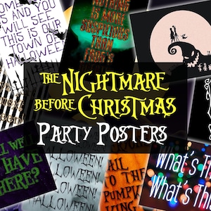 The Nightmare Before Christmas Printable Poster Party Props - Etsy