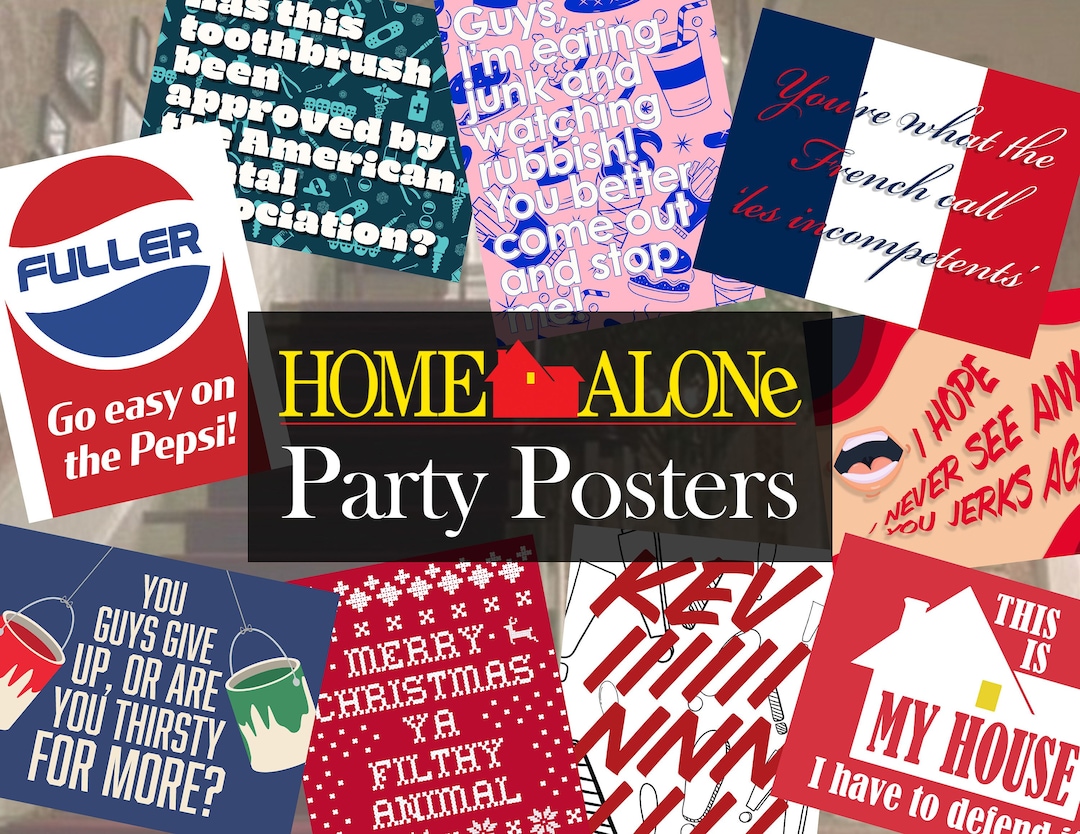 Home Alone Printable Poster Party Props - Etsy