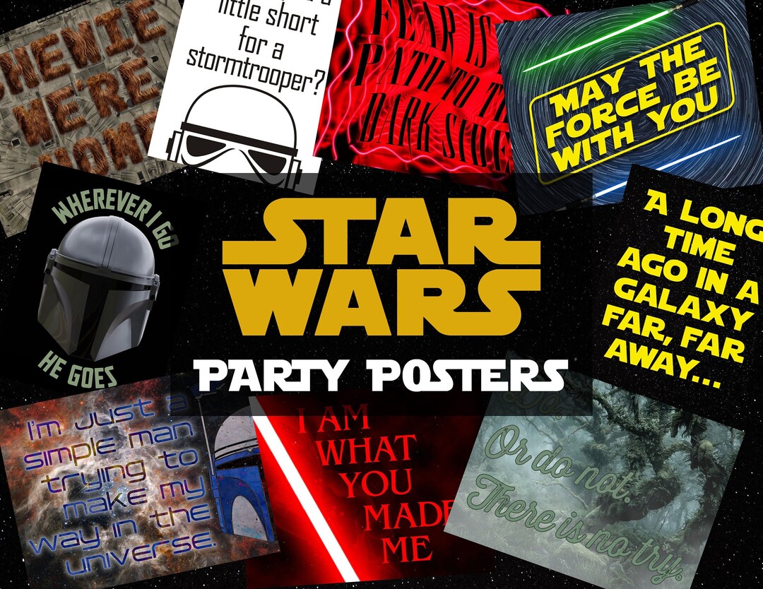 Star Wars Printable Poster Party Props - Etsy