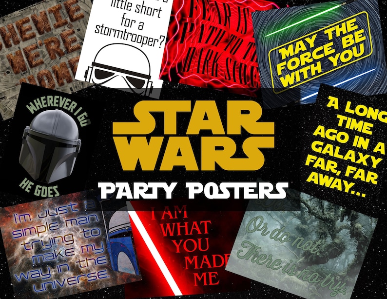 Star Wars Printable Poster Party Props - Etsy