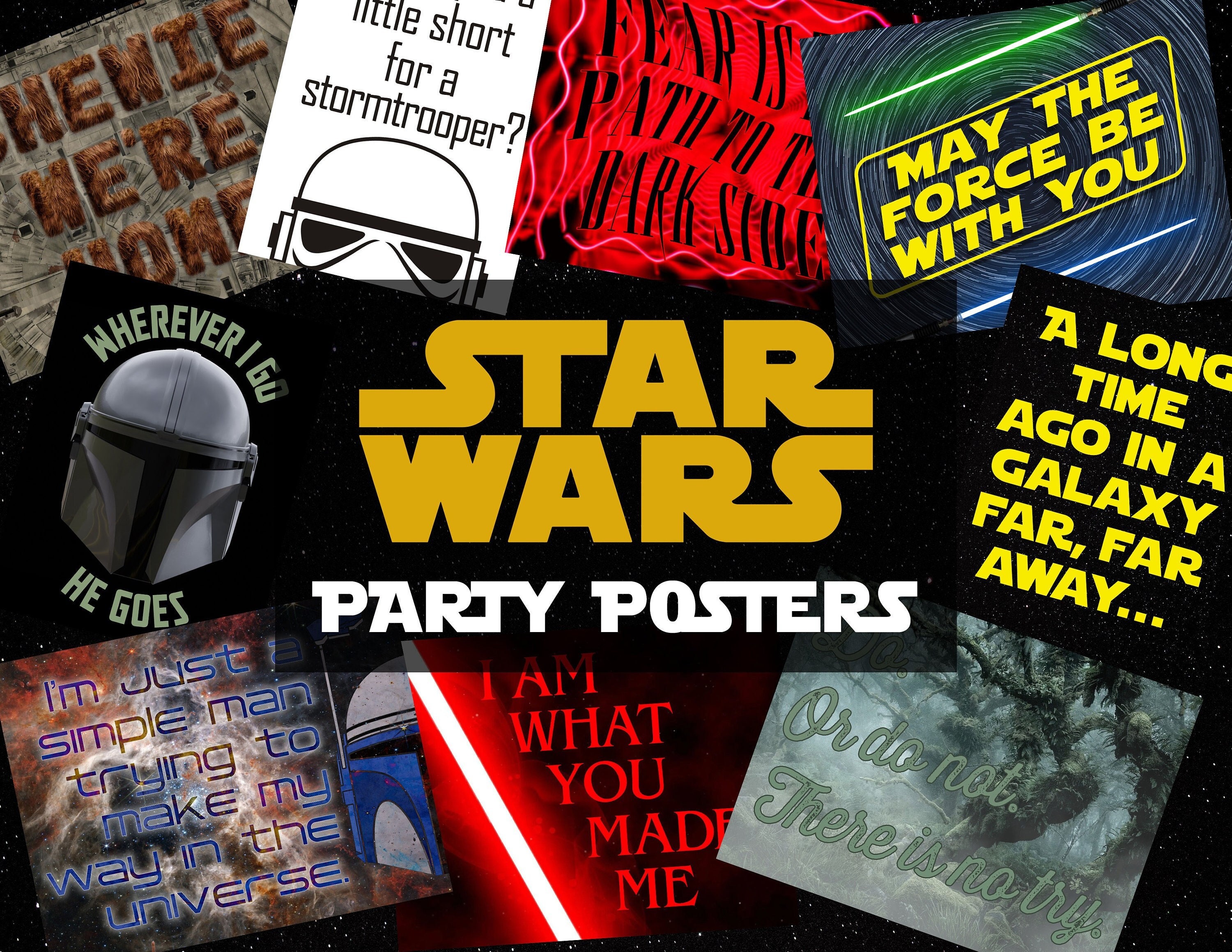 Star Wars Printable Poster Party Props - Etsy
