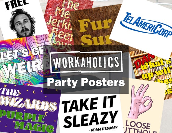 Workaholics TV Show Printable Poster Party Props | Etsy