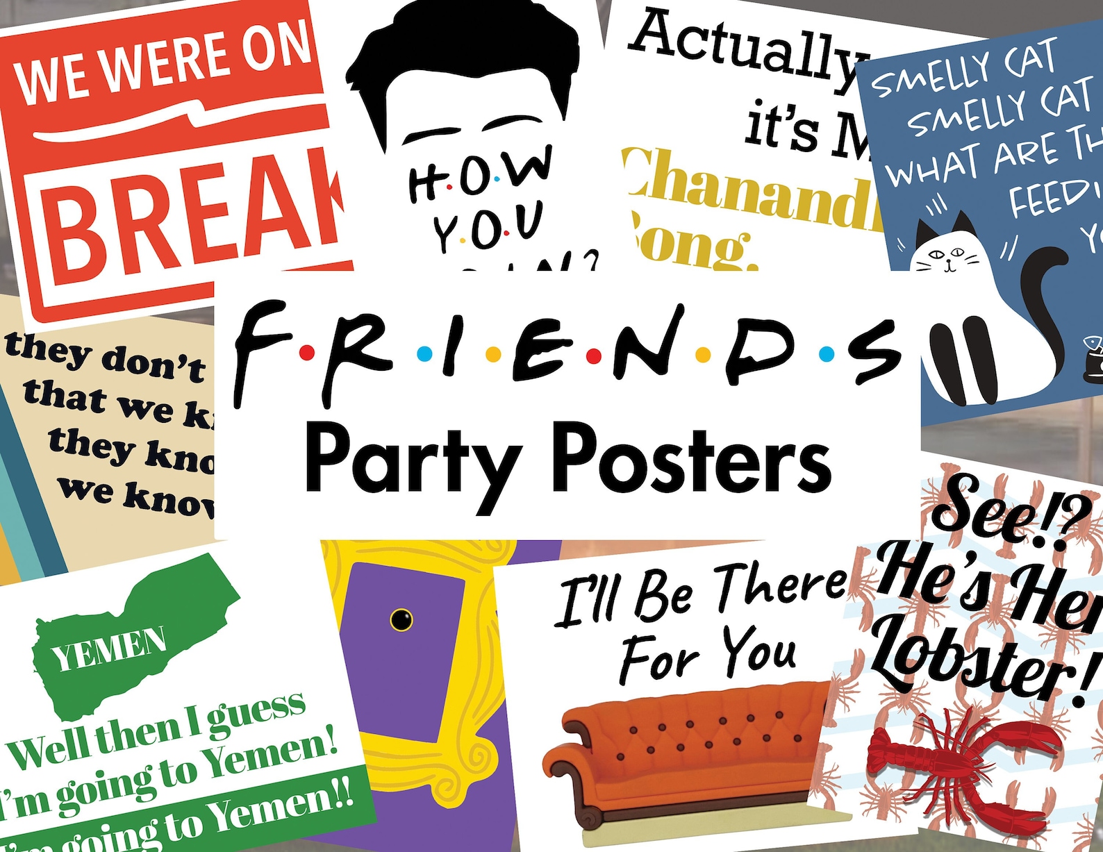 Friends Printable Poster Party Props - Etsy