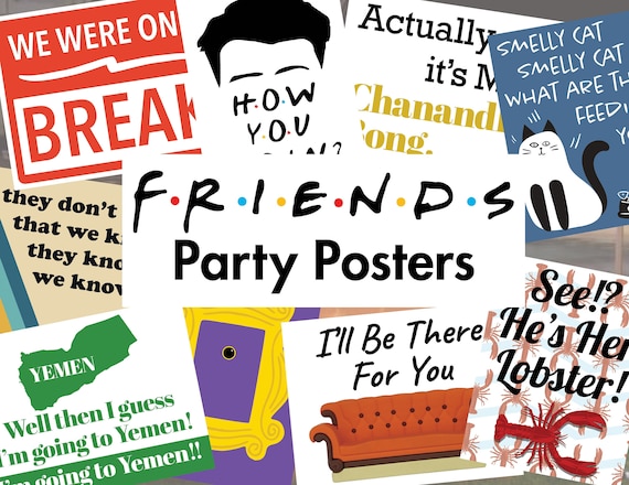 Friends Printable Poster Party Props - Etsy