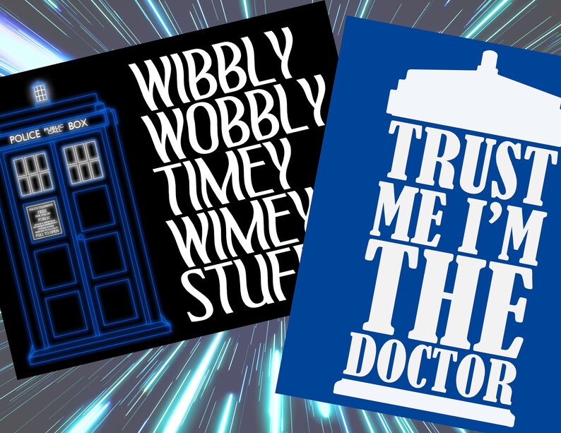 Doctor Who Printable Poster Party Props - Etsy