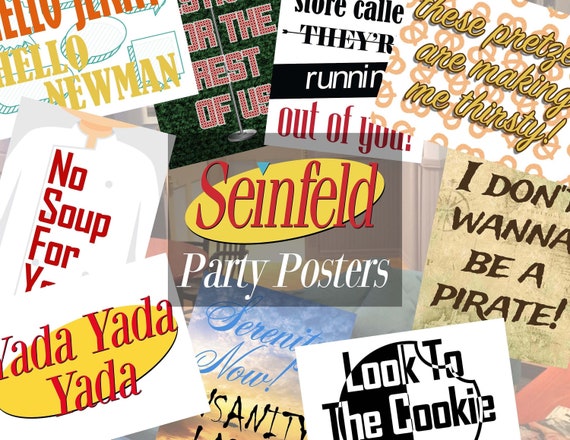 Seinfeld Printable Poster Party Props Active | Etsy