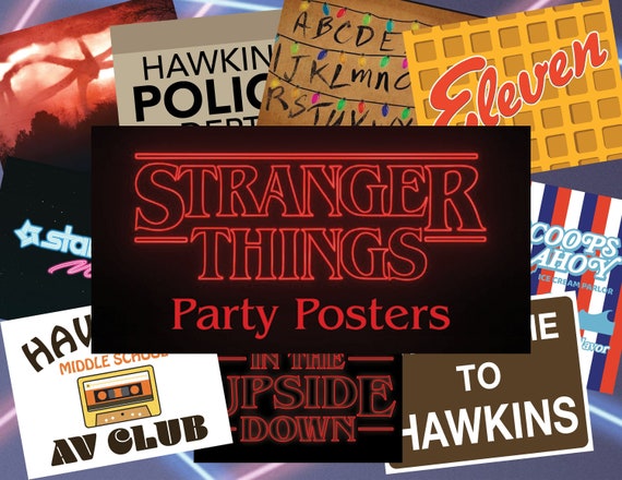 Stranger Things Printable Poster Party Props | Etsy Australia