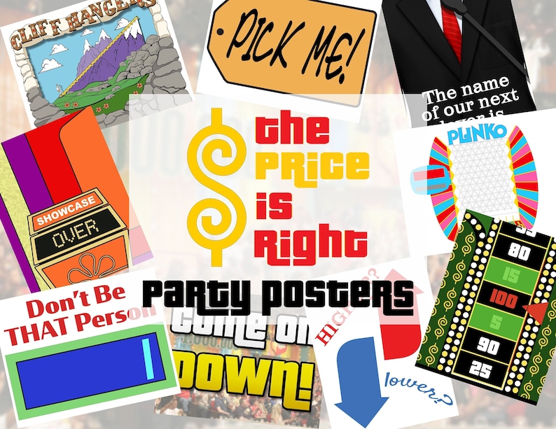 The Price is Right Printable Poster Party Props - Logo Not Included - Etsy