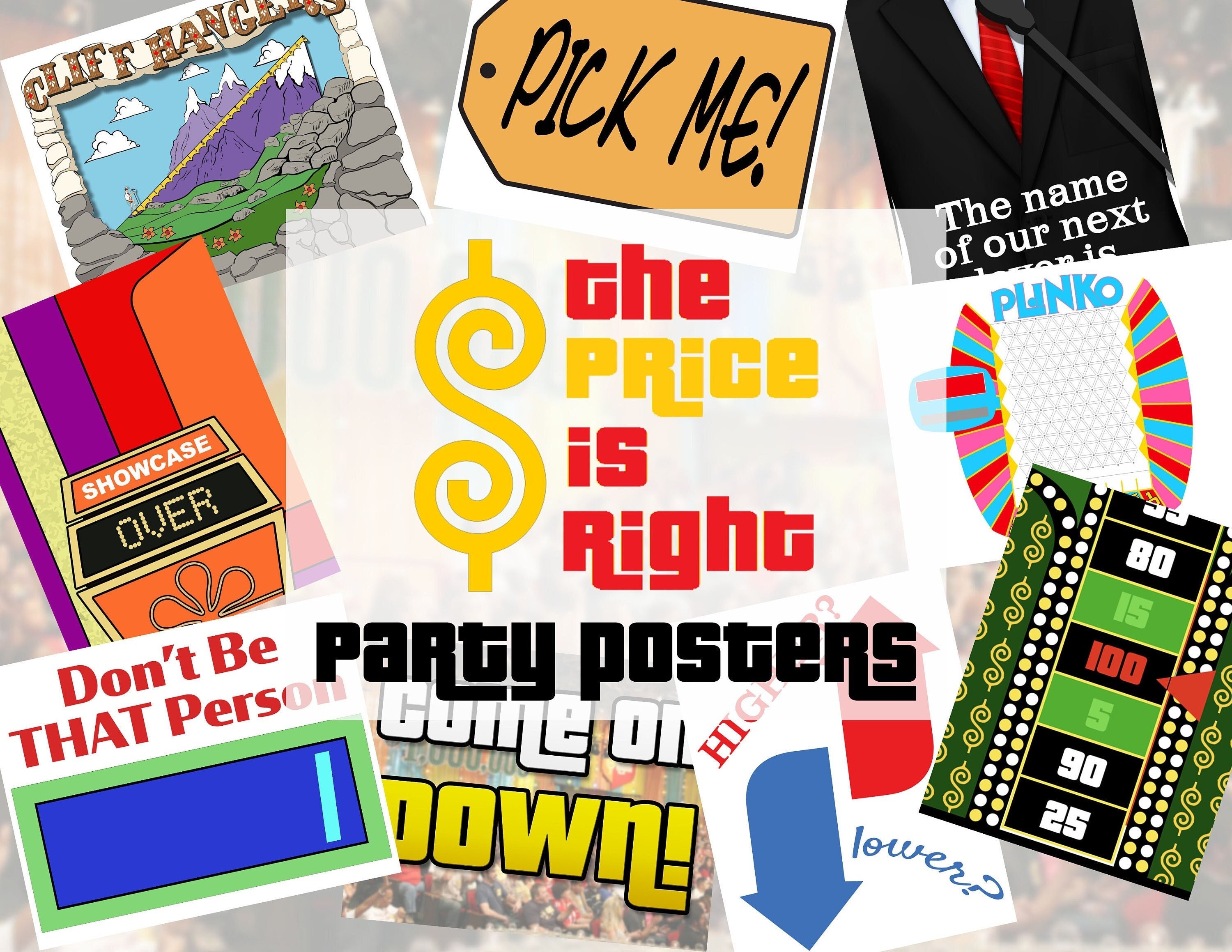 The Price is Right Printable Poster Party Props - Logo Not Included - Etsy