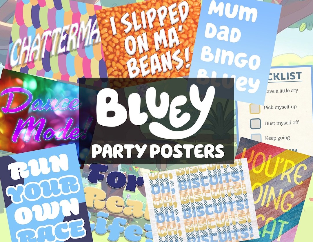 Bluey Printable Poster Party Props - Etsy