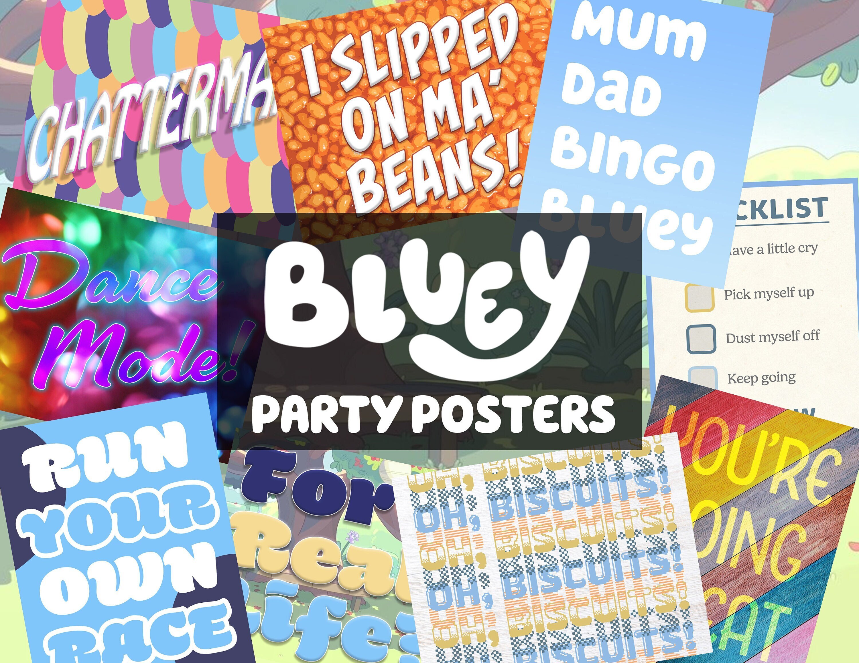 Bluey Printable Poster Party Props - Etsy