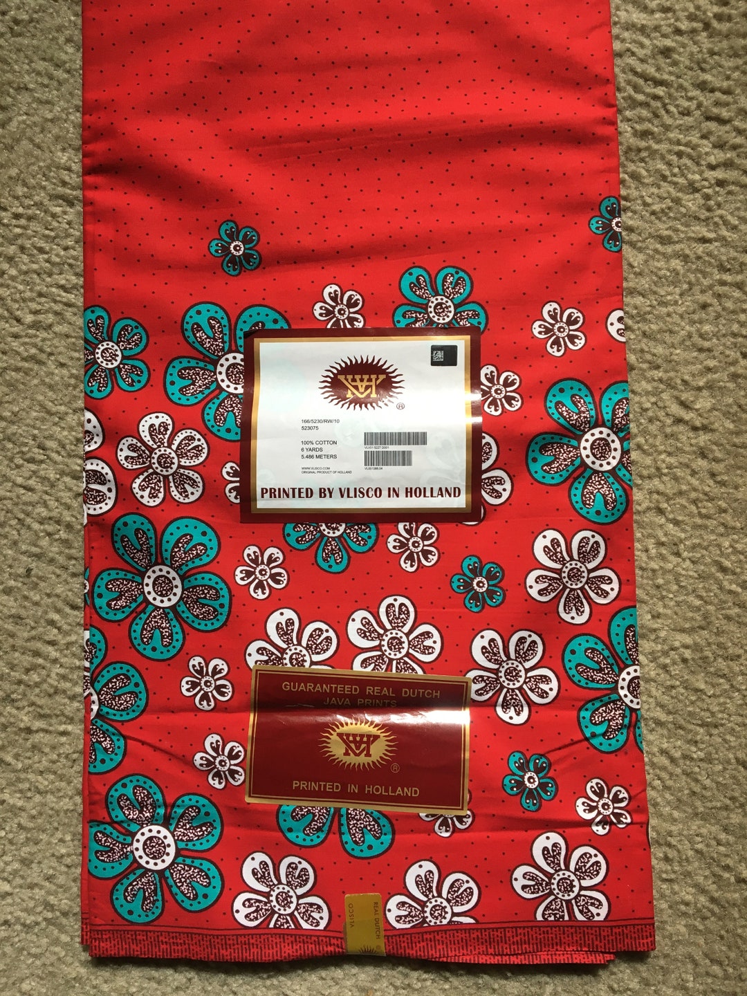 Red Ankara Fabric - Etsy