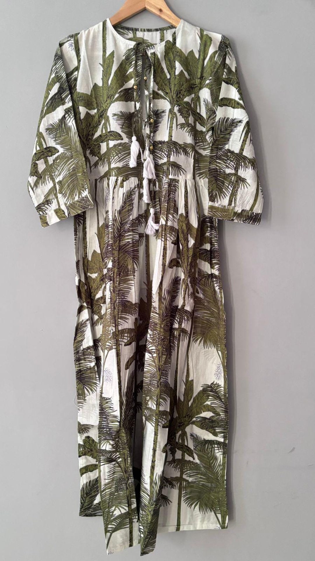 Handblock Floral Women Wear Dress, Midi Dress,indian Mini Dress, Long ...