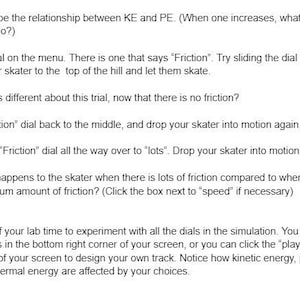 Phet Lab - Kinetic, Potential, Thermal, and Total Energy - 6th Grade ...