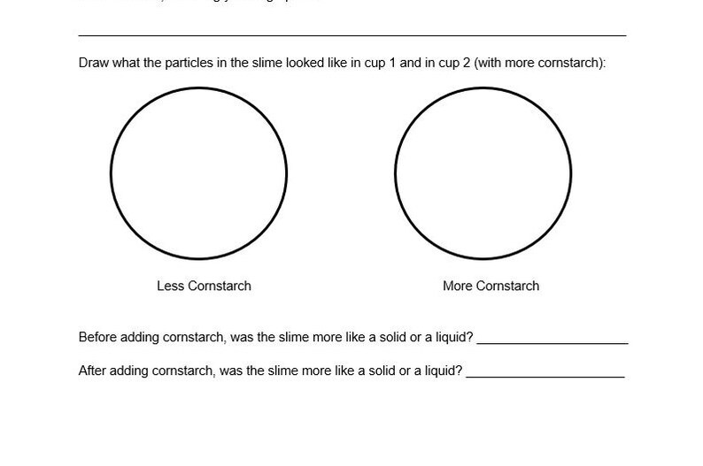 Slime Lab - States of Matter - 7th Grade Science ANSWER KEY INCLUDED - Etsy