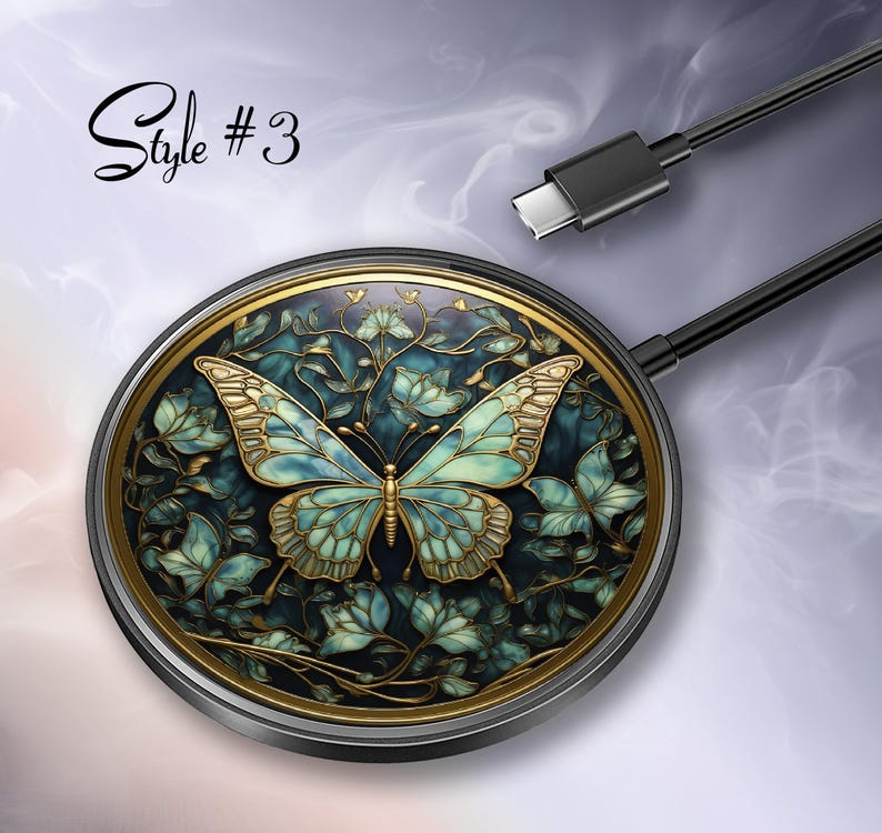 Stained Glass Design Wireless Charger, 15W Fast Charging Pad - Etsy